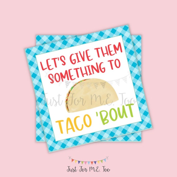Instant Download Printable Taco Tags Cinco De Mayo Tag | Etsy