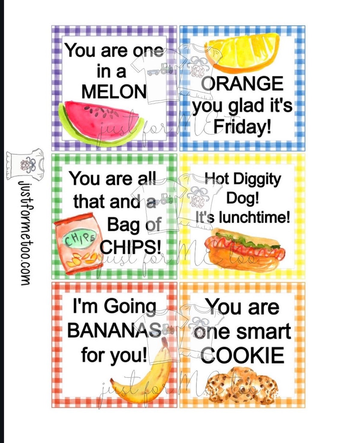 Instant Download Printable Back to School Tags Apple Orange | Etsy