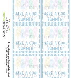 Summer Printable Tags, Have a Cool Summer, Instant Download, Summer ...