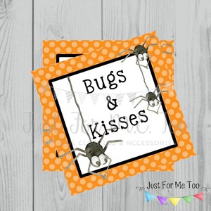 Halloween Printable Tags, Instant Download, Bugs and Kisses Tags ...