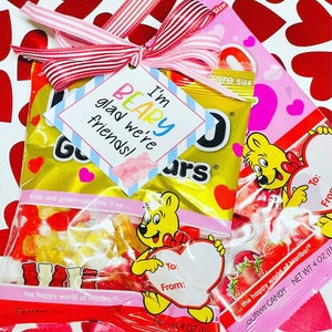 Valentine's Day Printable Cards, Instant Download, Gummy Bear Valentine ...
