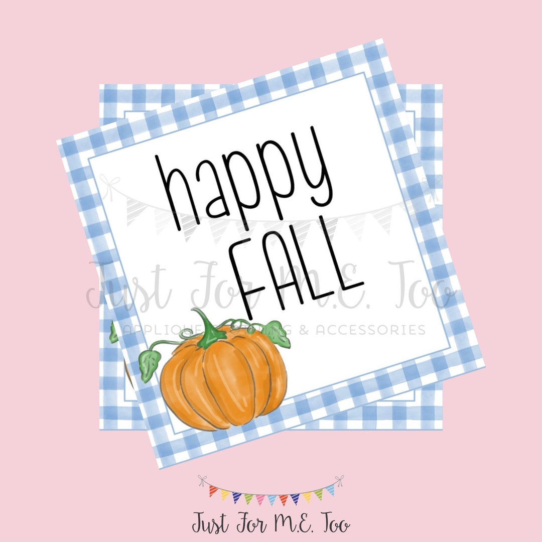 Fall Printable Tags, Instant Download, Fall Tags, Pumpkin Gift Tags ...