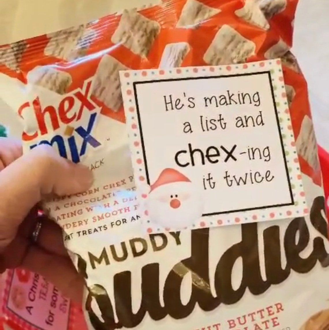 Christmas Printable Tags Chex-ing It Twice Merry Christmas | Etsy