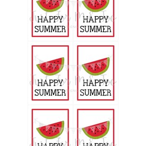 Instant Download Printable Watermelon Tag, Summer Party Tag, Watermelon ...