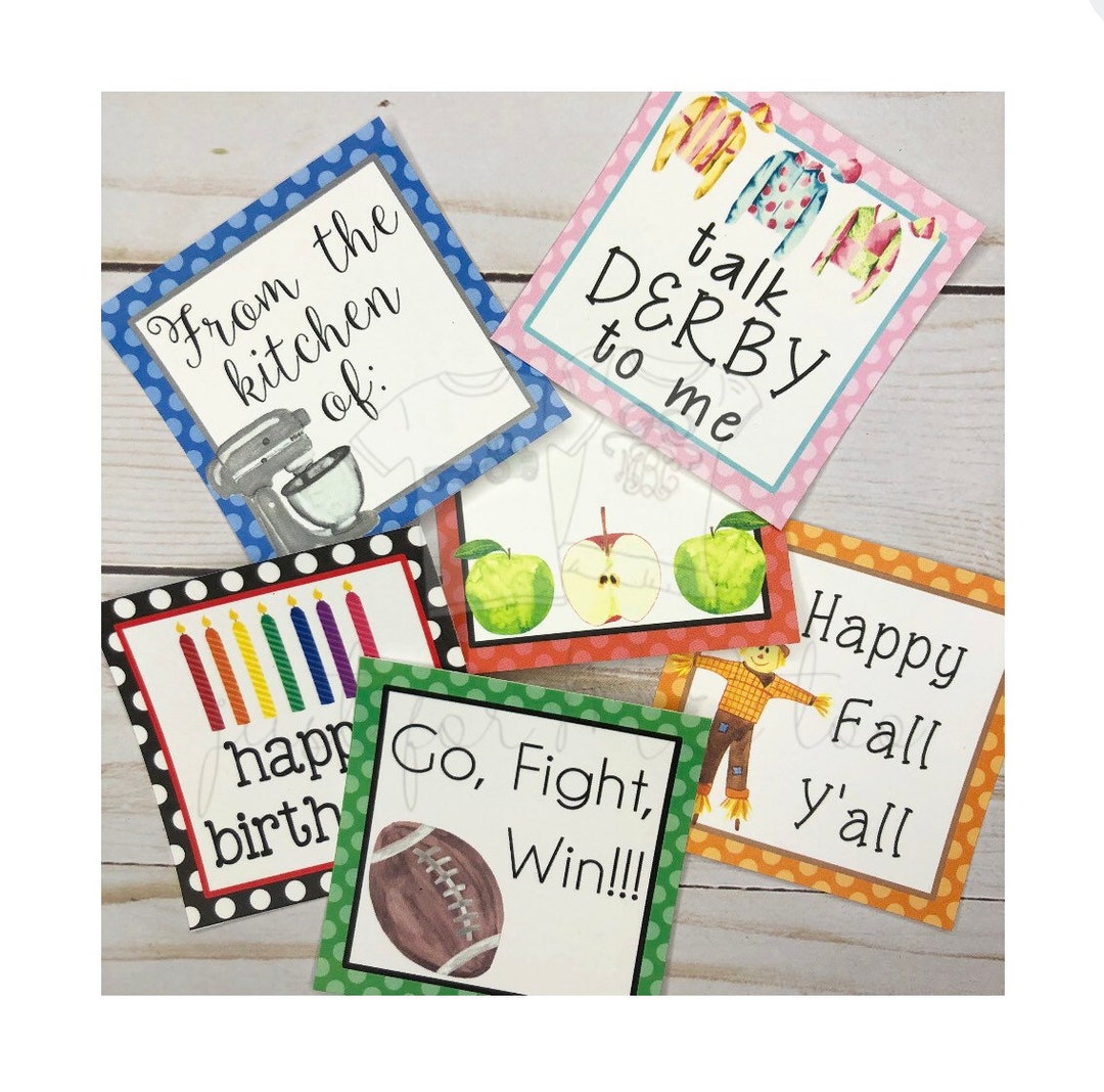 September Printable Tag Bundle, Derby, Fall, Football, Apples, Happy ...