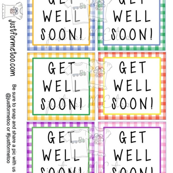Get Well Stickers - Etsy