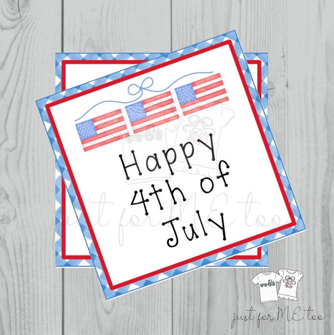 Instant Download Printable 4th of July Tag, American Flag Tag, July 4th ...