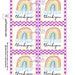 Rainbow Printable Tags, Instant Download, Thank You Tags, Square Gift ...