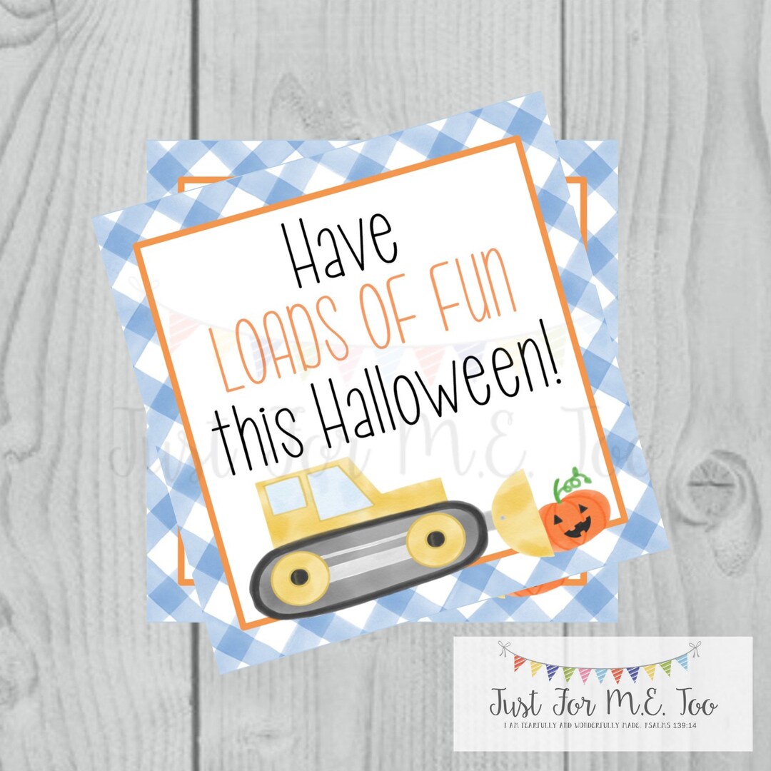 Halloween Printable Tags, Instant Download, Trick or Treat Tags, Square ...