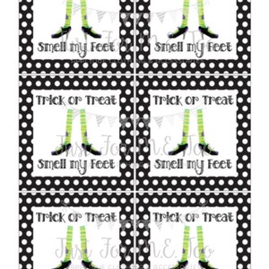 Halloween Printable Tags, Instant Download, Trick or Treat Smell My ...