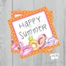 Happy Summer Printable Tags, Floating Into Summer, Instant Download ...