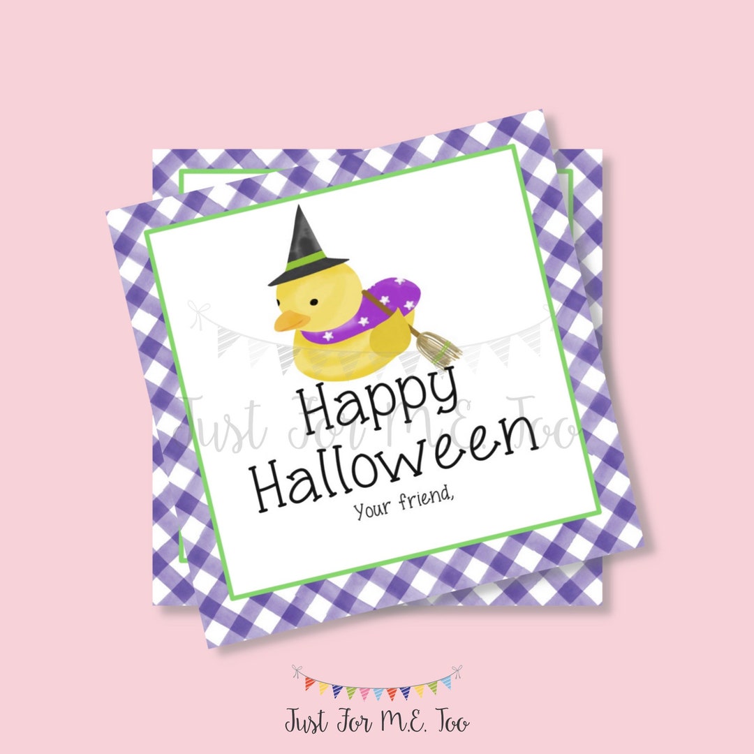 Halloween Printable Tags, Instant Download, Trick or Treat Tags, Square ...
