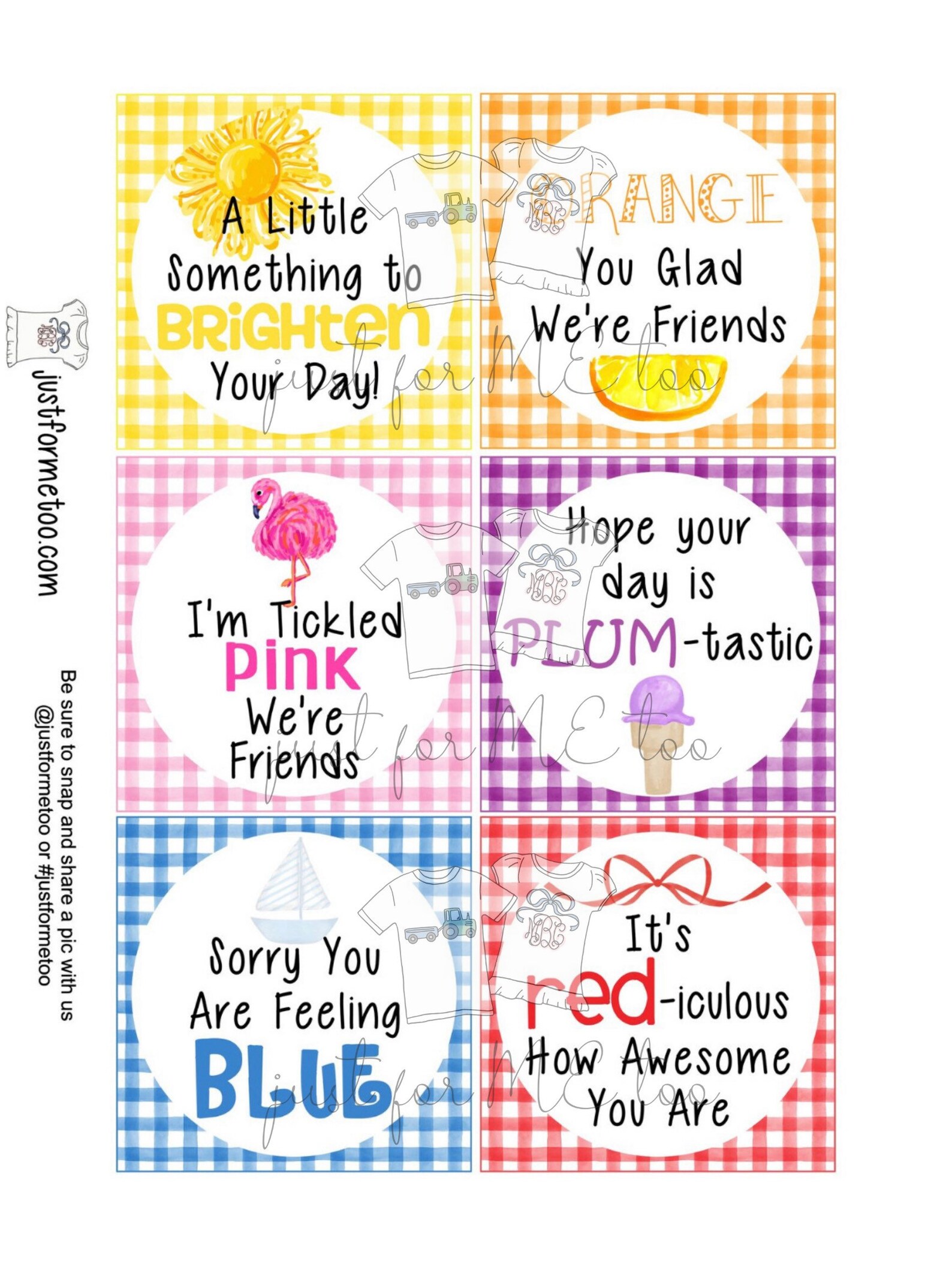 Printable Color Tags Instant Download Digital Download Gift - Etsy