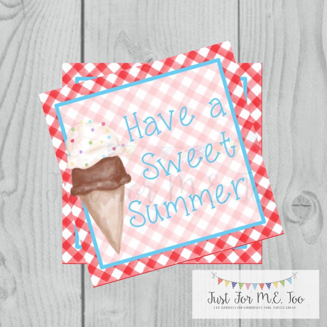 Instant Download Printable Ice Cream Tag, Instant Download, Printable ...