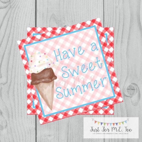 Instant Download Printable Ice Cream Tag Instant Download | Etsy