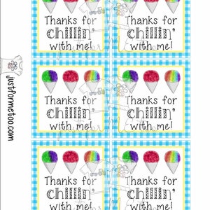 Instant Download Snow Cone Printable Tag, Instant Download, Printable ...