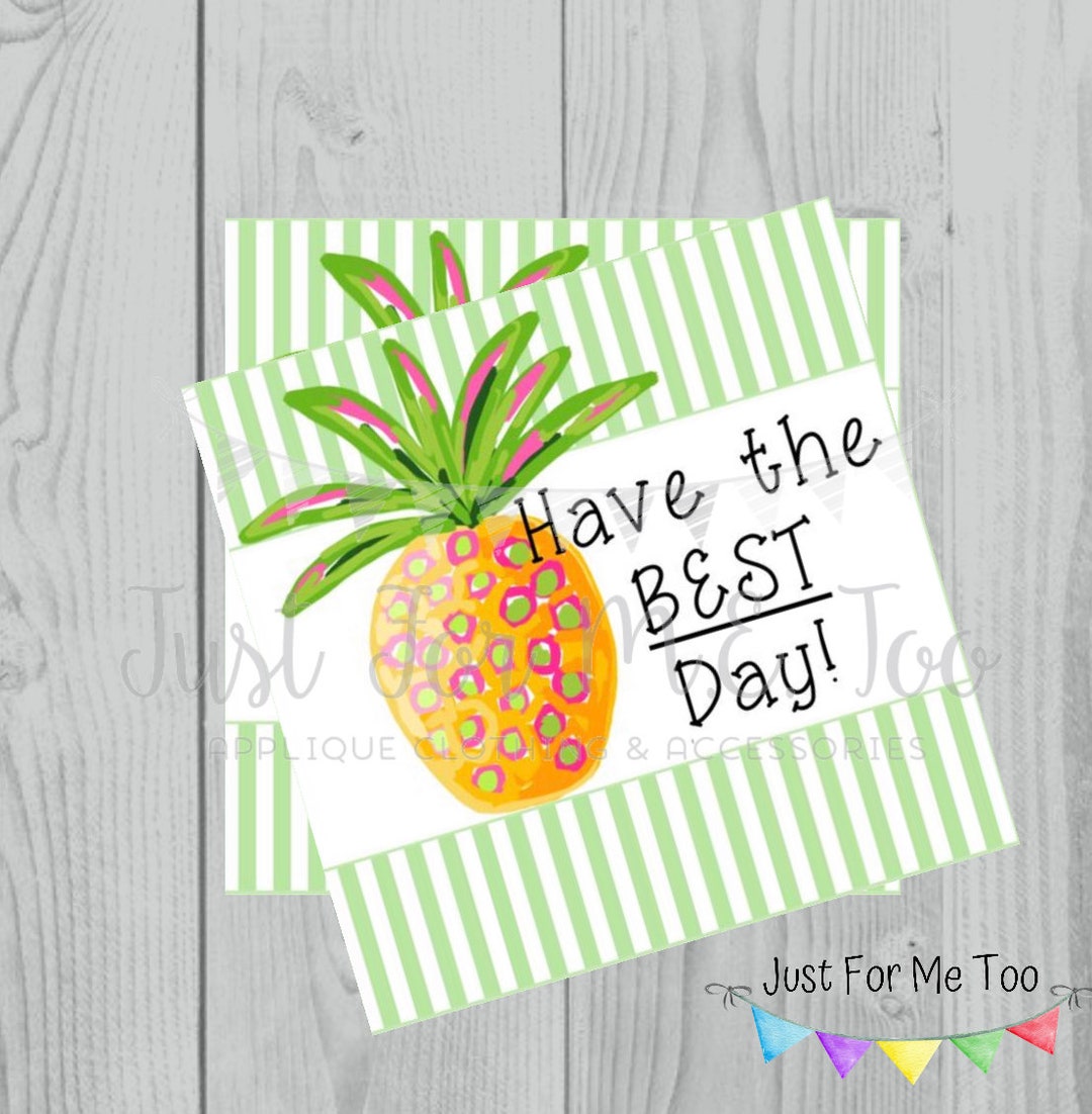 Instant Download Printable Pineapple Tag, Summer Party Tag, Pineapple ...