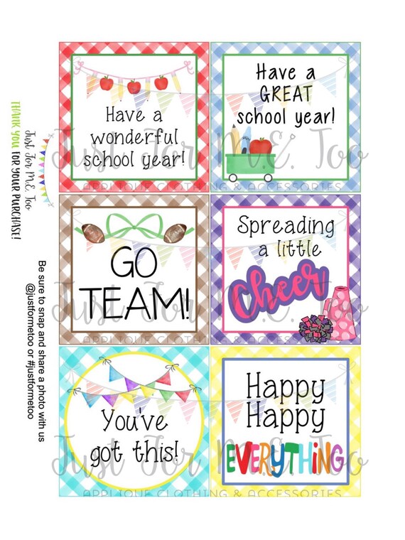 August Bundle Printable Tag Bundle Digital Tags Gift Tag | Etsy