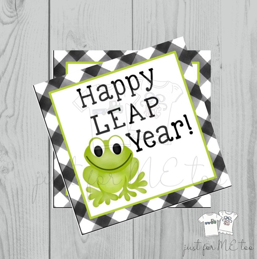 Printable Tags, Instant Download,leap Year Tags, Square Gift Tags ...