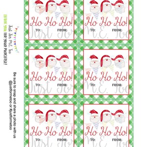 Christmas Printable Tags, Instant Download, Christmas Tags, Square Gift ...