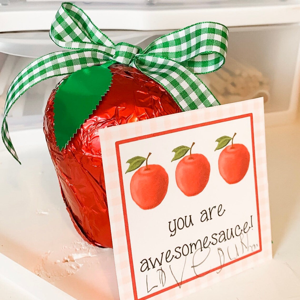 Apple Printable Tags You Are Awesomesauce Instant Download | Etsy