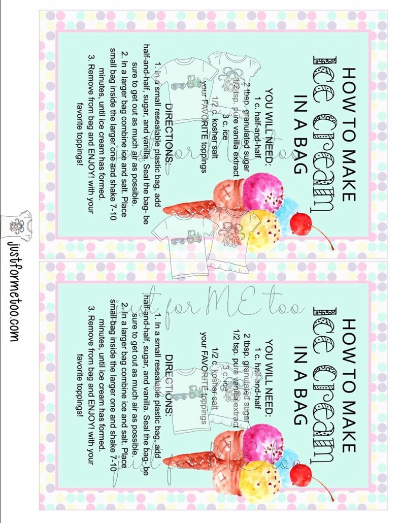 Instant Download Printable Ice Cream Bundle, Printable Tag, Instant ...