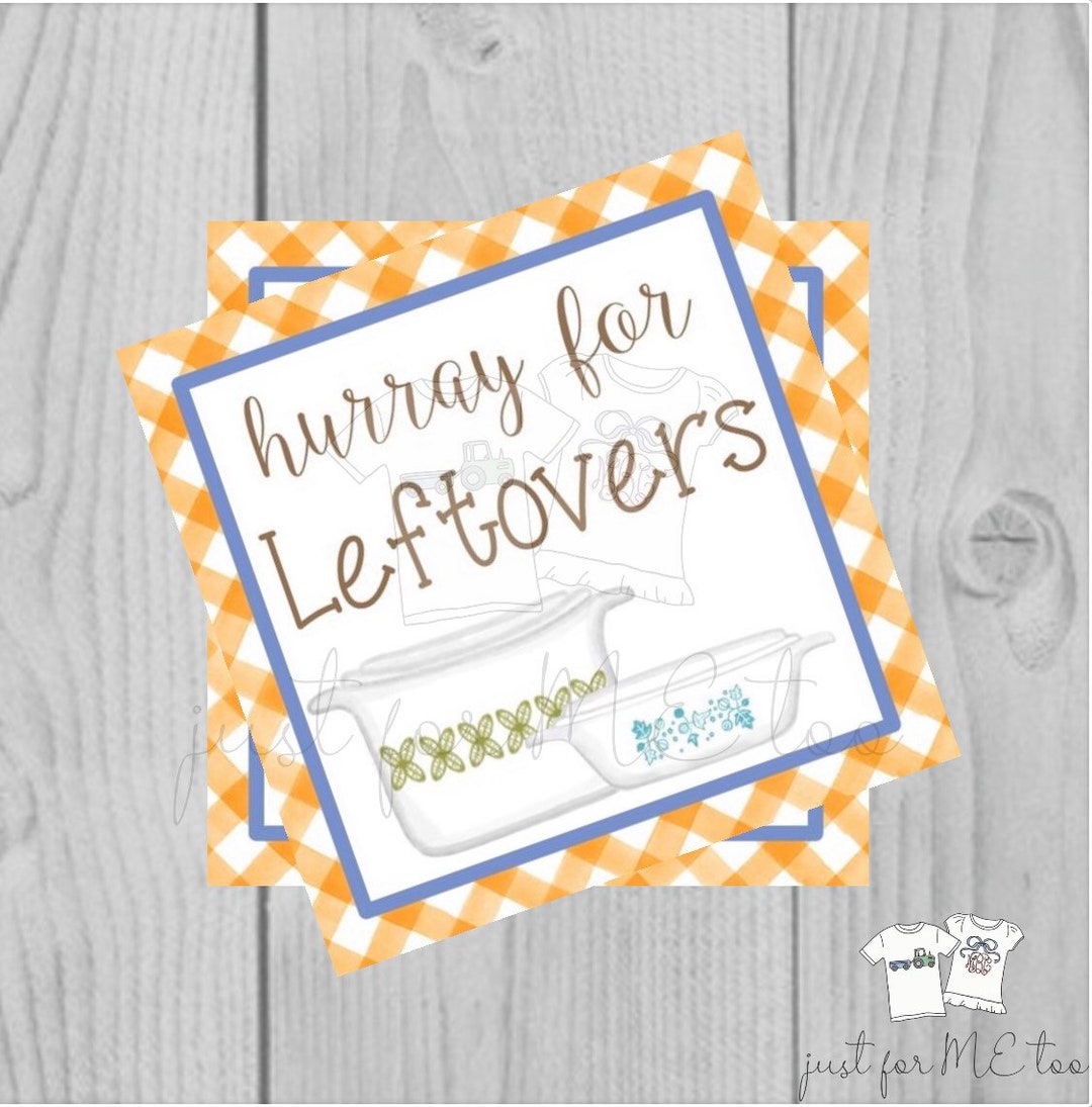 Thanksgiving Printable Tags, Instant Download, Fall Tags, Leftovers ...