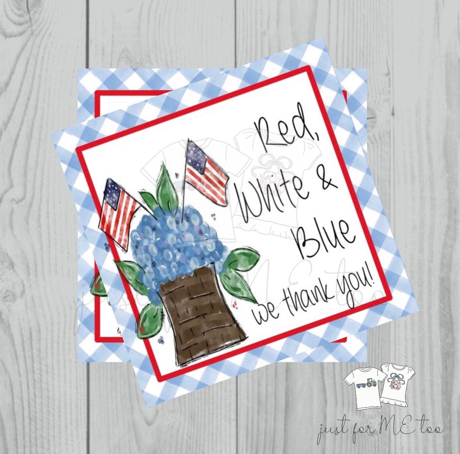 Instant Download Printable 4th of July Tag American Flag Tag - Etsy