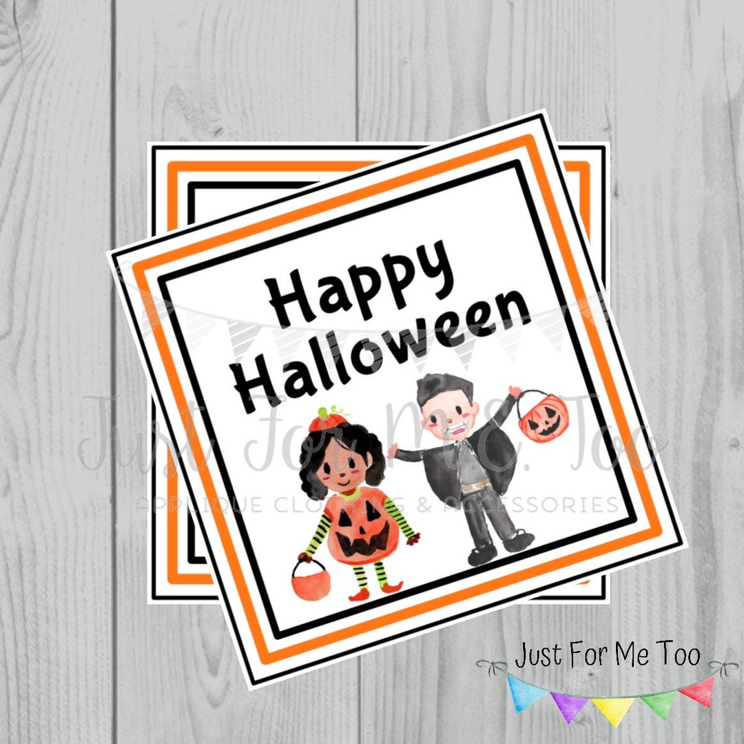 Halloween Printable Tags, Instant Download, Trick or Treat Smell My ...