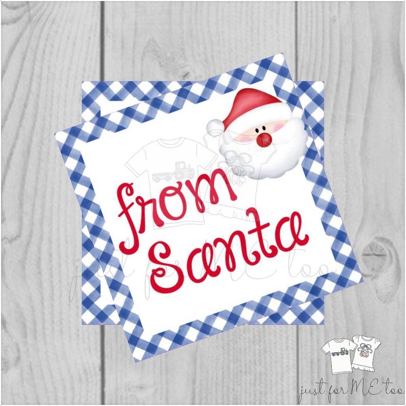 Santa Printable Tags Instant Download Christmas Tags Square - Etsy