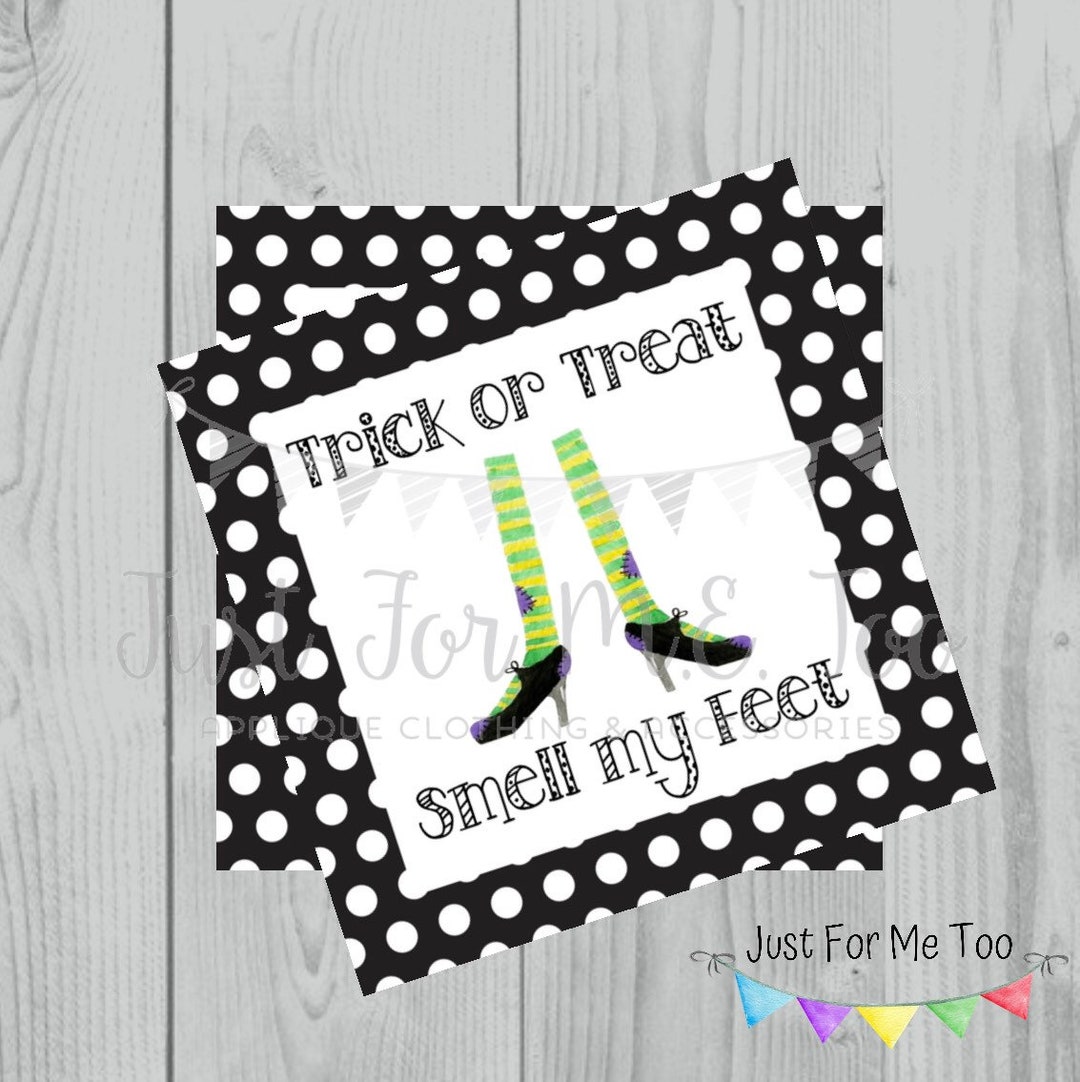 Halloween Printable Tags, Instant Download, Trick or Treat Smell My ...