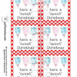 Christmas Printable Tags, Have a Sweet Christmas, Merry Christmas Tag ...