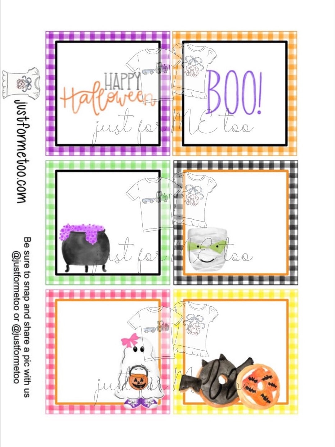 Halloween Printable Tags, Instant Download, Halloween Blank Tags ...