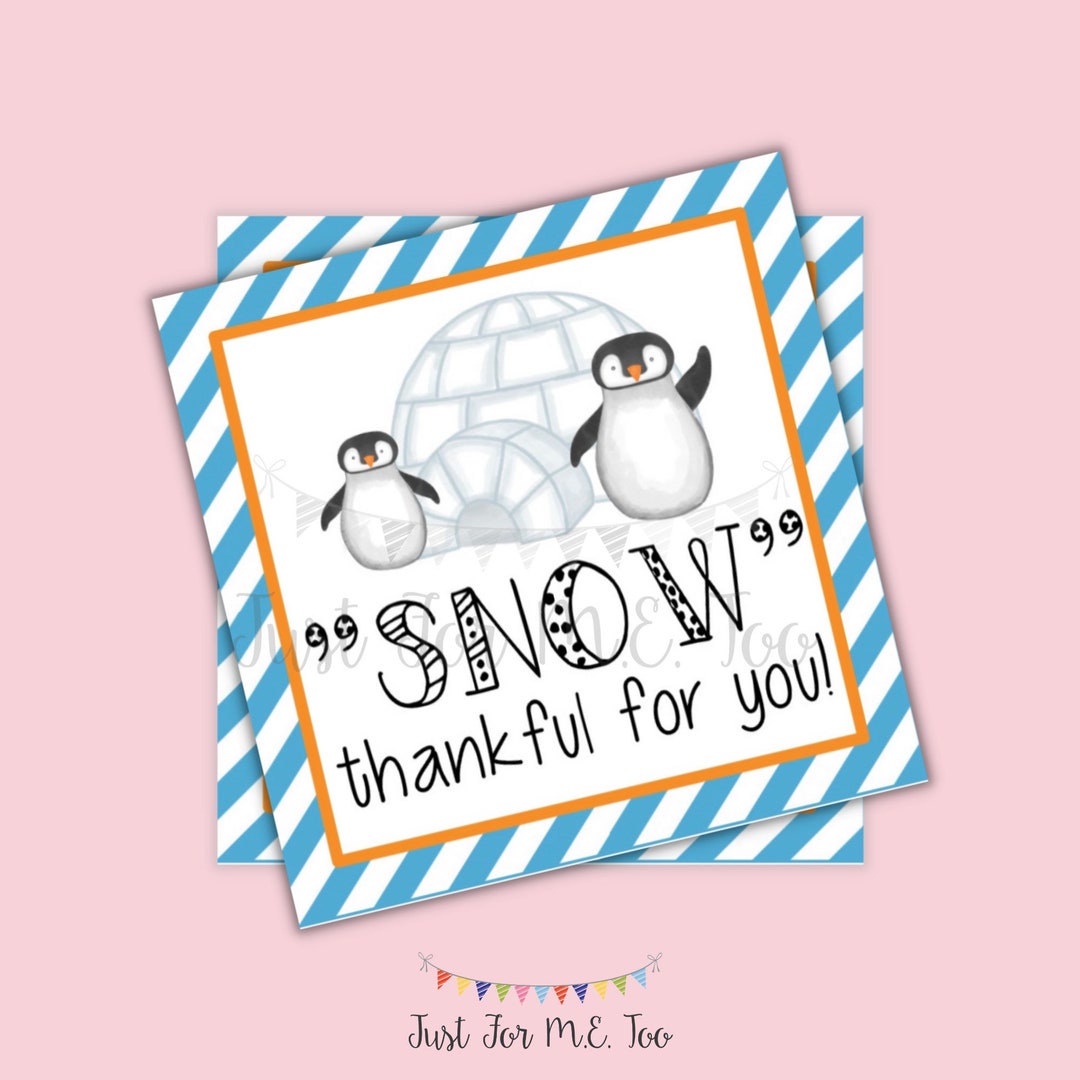 Winter Printable Tags, Instant Download, Winter Tags, Square Gift Tags ...
