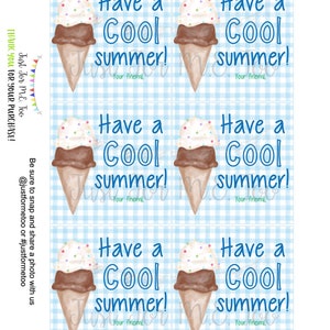 Summer Printable Tags, Have a Cool Summer, Instant Download, Summer ...