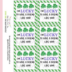 St. Patrick's Day Printable Shamrock Gift Tags (digital Download) - Etsy