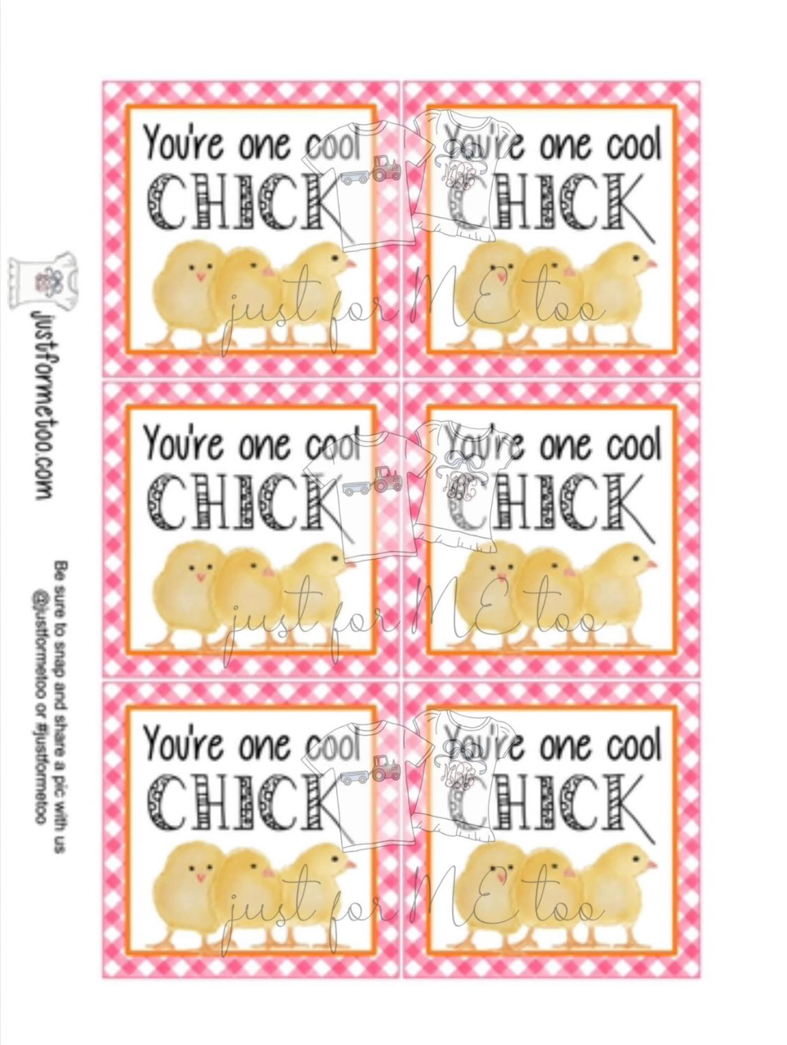 Easter Printable Tag Bundle, Easter Digital Tags, Chick Tag, You're One ...