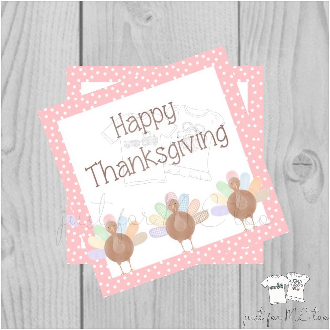 Thanksgiving Printable Tags, Instant Download, Fall Tags, Turkey Gift ...