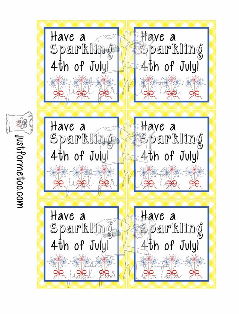 Instant Download Printable 4th of July Tag, Firework Tag, July 4th ...