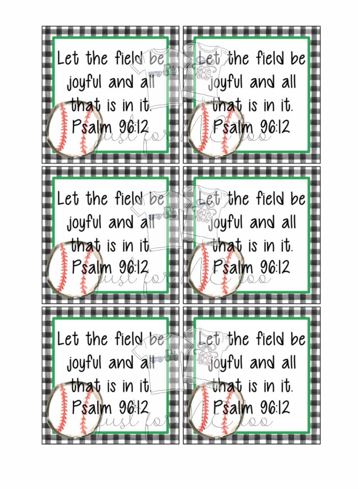 Printable Tags Instant Download Baseball Tags Softball | Etsy