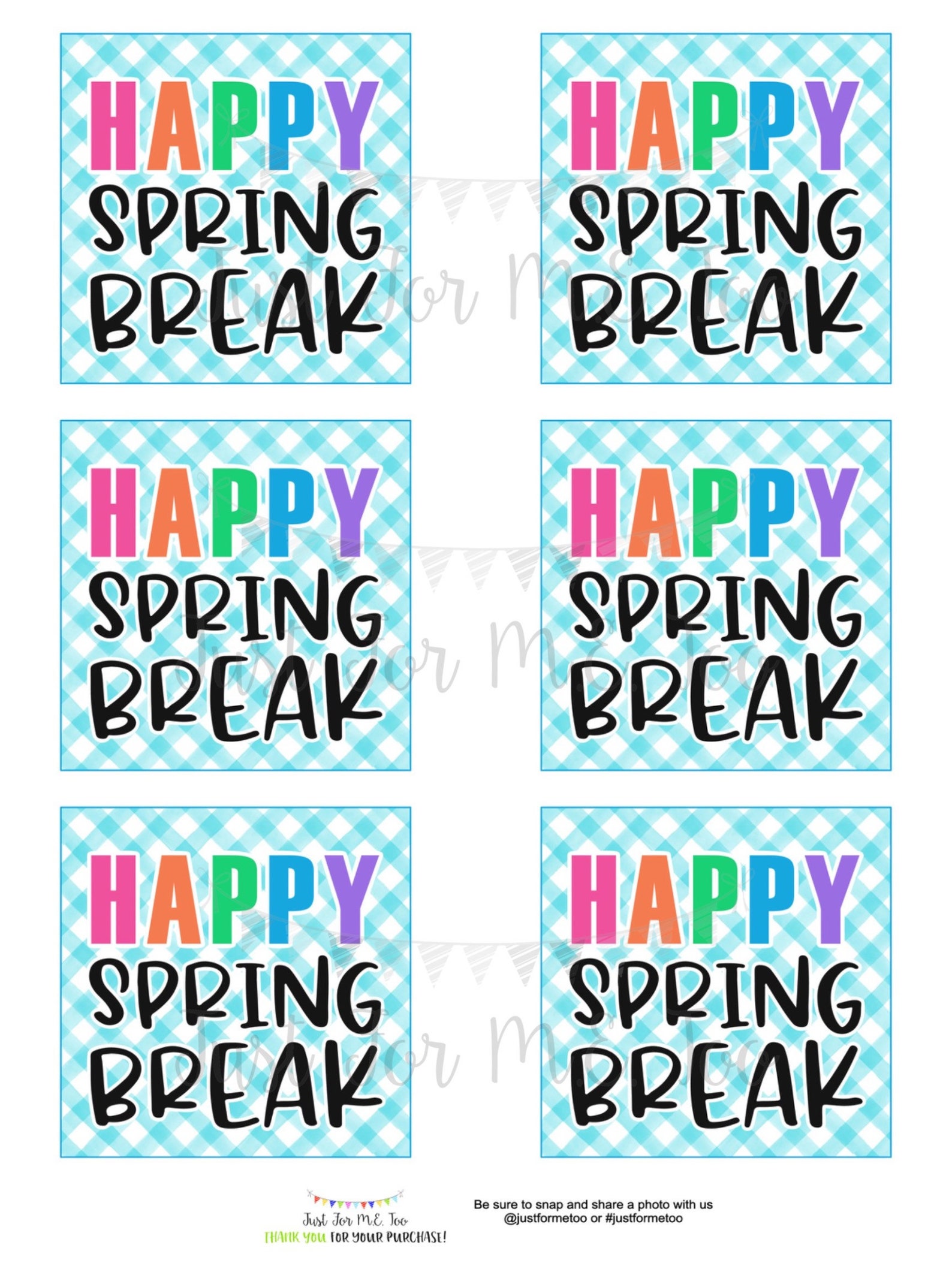 Happy Spring Printable Tag Bundle Spring Digital Tags Spring - Etsy