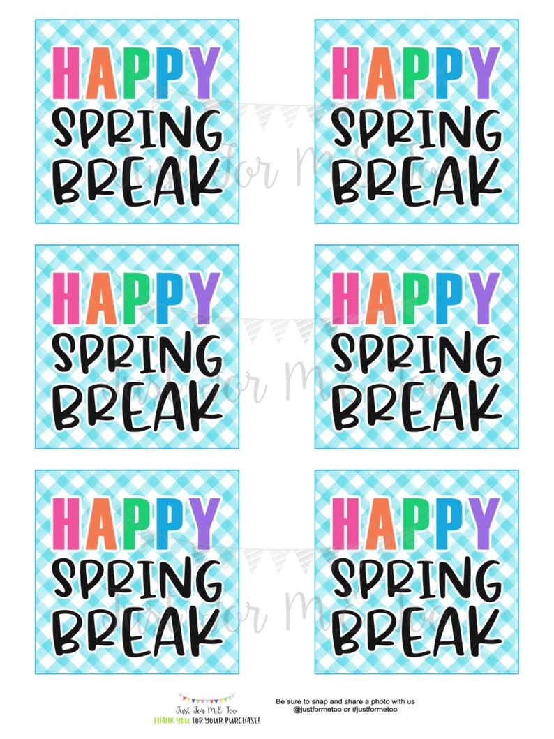Happy Spring Printable Tag Bundle Spring Digital Tags Spring - Etsy