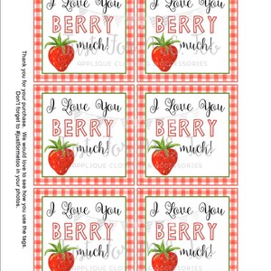 Valentine Printable Tags, Instant Download, Valentine's Day Tags ...