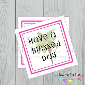 Instant Download Printable Palm Tree Tag, Blessing Tag, Palm Tree ...