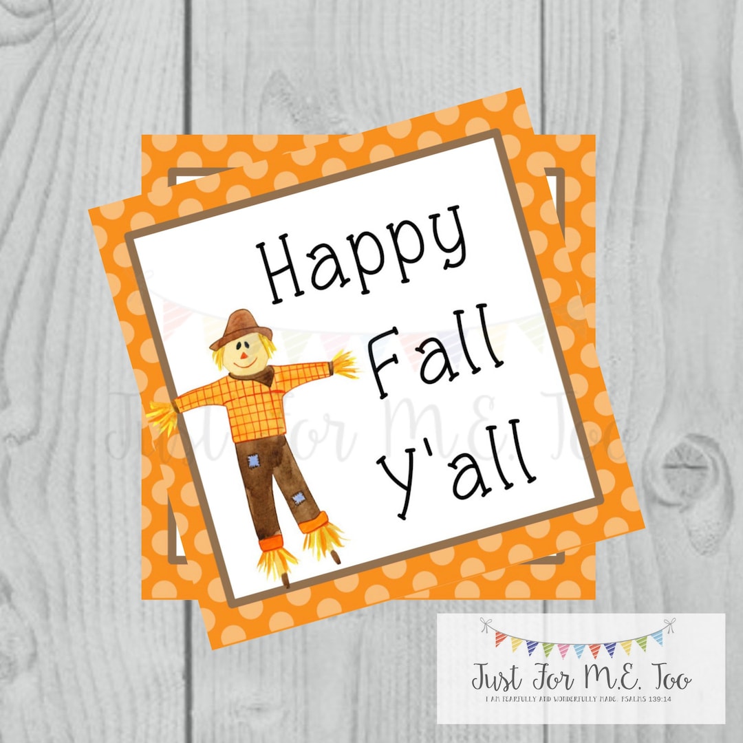 Fall Printable Tags, Instant Download, Fall Tags, Pumpkin Gift Tags ...