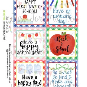 Back to School Printable Tags, Back to School, First Day of School Tags ...