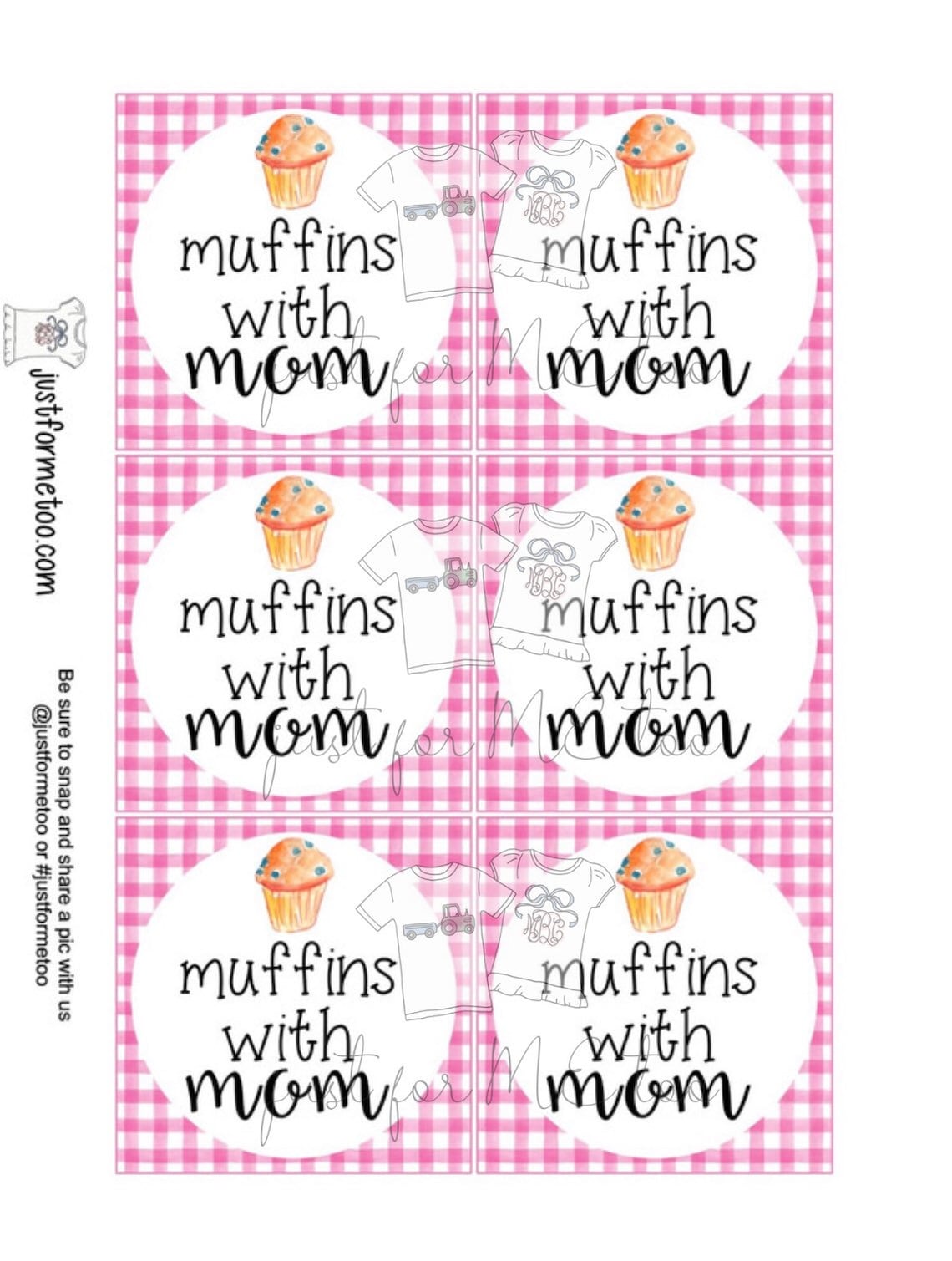 Printable Tags Instant Download Mom Tags Square Gift Tags - Etsy