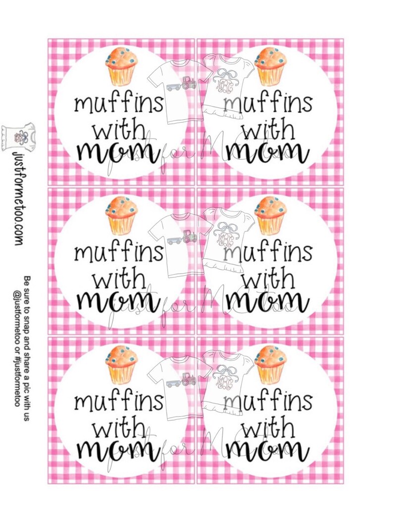 Printable Tags Instant Download Mom Tags Square Gift Tags | Etsy