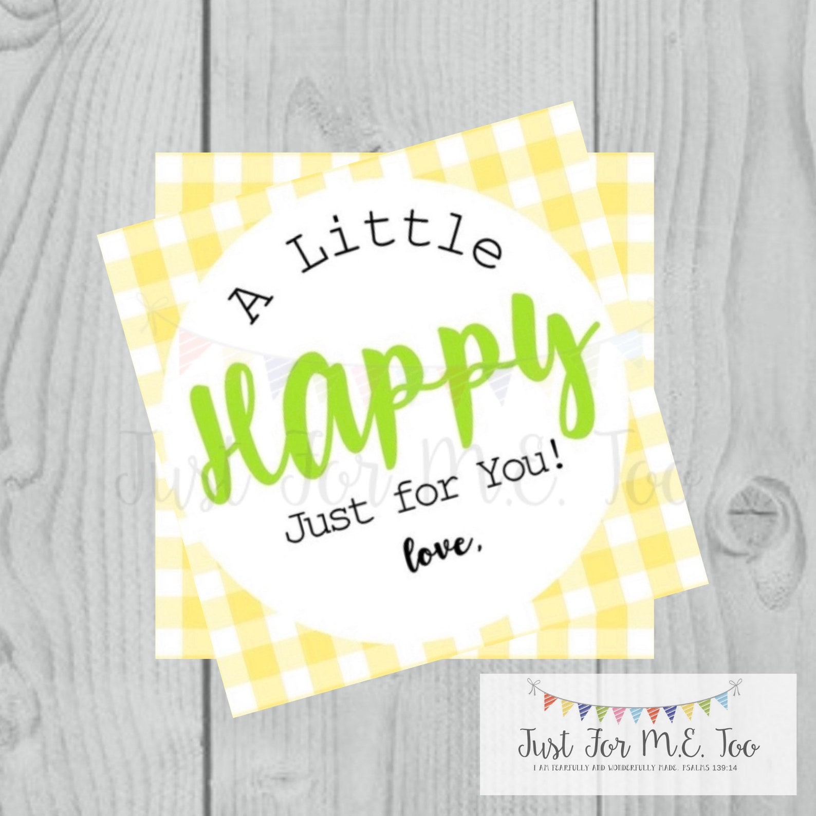 Happy Printable Tags Instant Download Friend Tags Square - Etsy