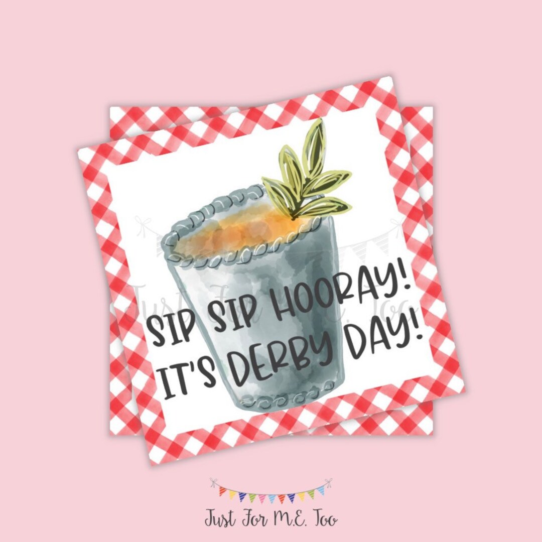 Derby Printable Tags, Instant Download, Derby Day, Square, Printable ...